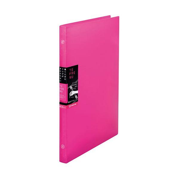 (まとめ) KING JIM(キングジム) TEFRENU バインダーノート B5 スリム ピンク KJ-476TTE-PK 〔×5セット ...