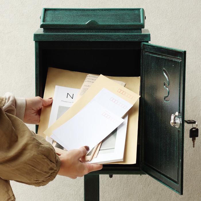 鋳物 スタンドポスト Kotorino コトリノ 【送料無料】 SDM-031 SDM-032 郵便ポスト 郵便受け 新聞受け ポスト 鳥 動物 ブロンズ グリーン モジュ MOJYU : K ...