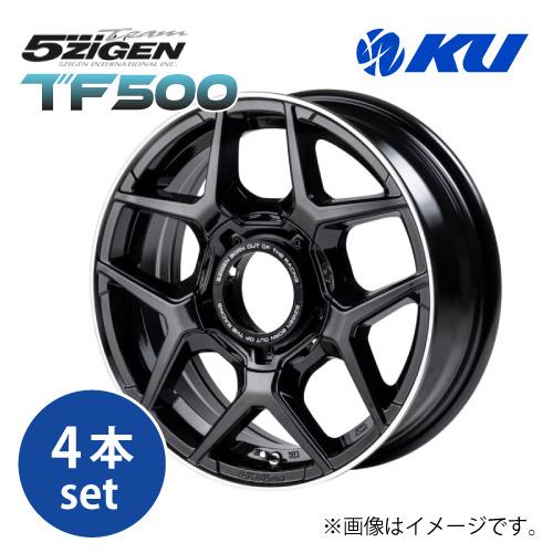 5ZIGEN 5ZIGEN TF500 XC-M【4本セット】size16inch×5.5J +20 5穴 PCD139.7 BLACK ...