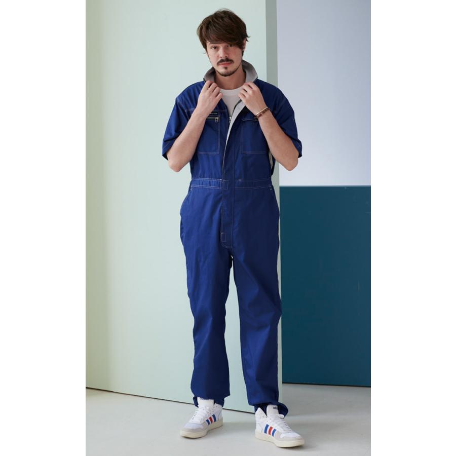 クレヒフク ビスロンファスナー半袖ツナギ 6603 4L 5L 大きいサイズ オーバーオール つなぎ 続服 作業服 作業着 春夏 メンズ レディス LIBERTY ROAD KURE ...