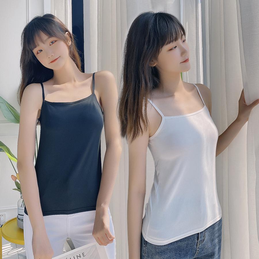 【3点お得セット】キャミソール インナーシャツ コットン キャミ チューブトップ インナー ノースリーブ 重ね着 レディース 綿 シンプル 下着 柔らかい 汗吸収 : KuKuYa - 通販 ...