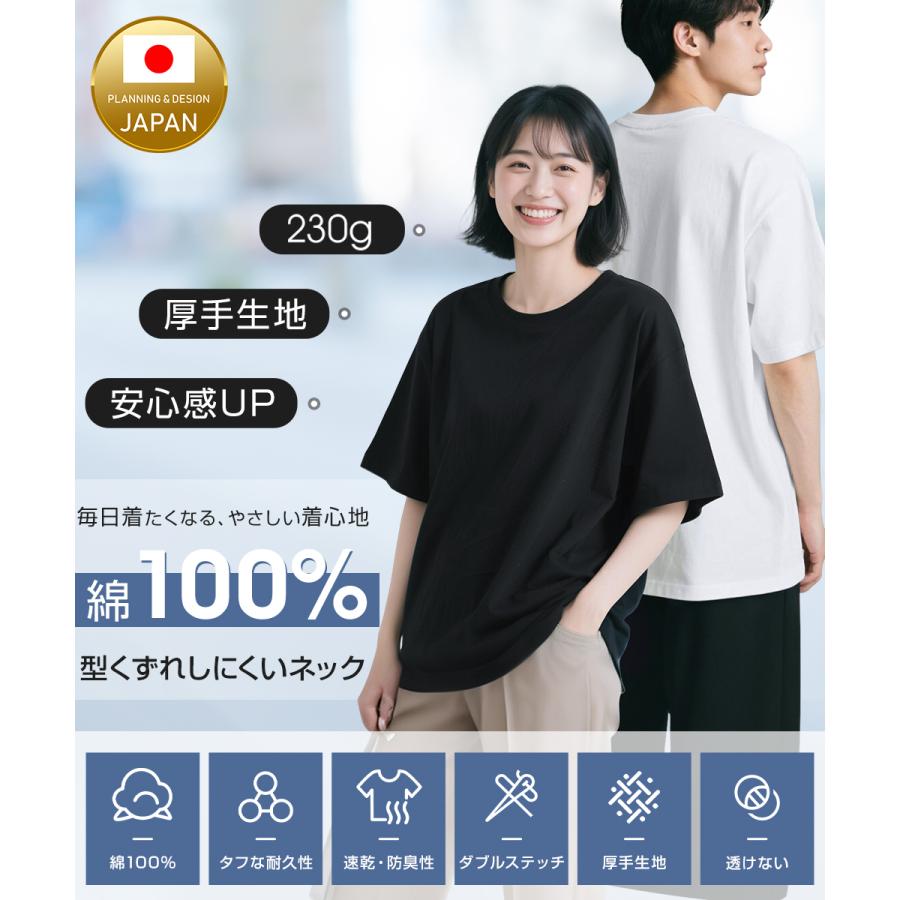tシャツ メンズ 半袖 無地 レディース 綿100％ 黒 白 厚手 キッズ レーニング Tシャツ 丸首 大きいサイズ XLサイズ ブラック ...