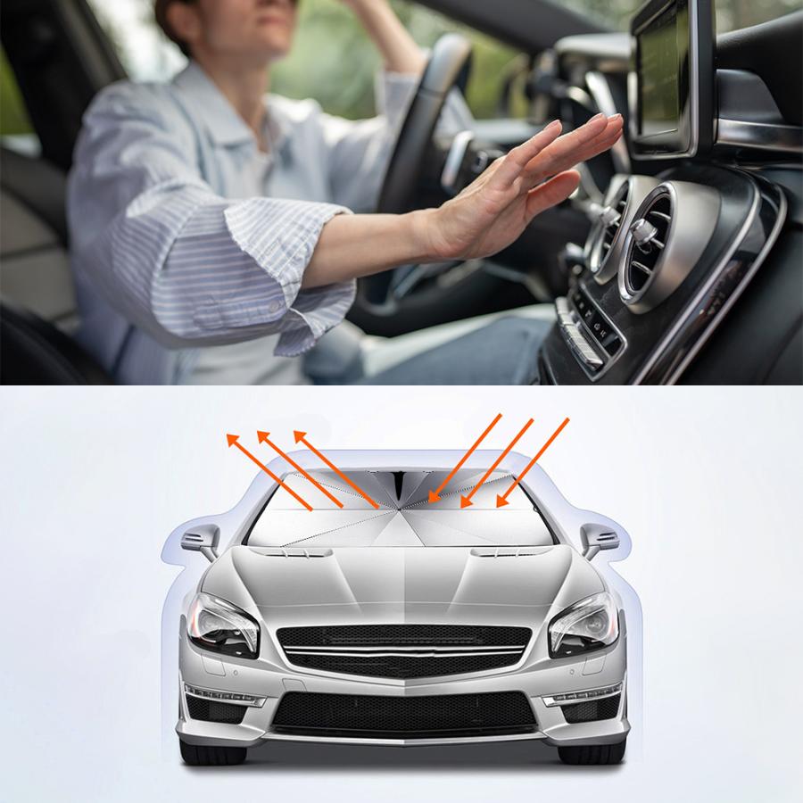 サンシェード 車 フロント 車載用サンシェード フロントサンシェード 車載 日よけ 折りたたみ 車用サンシェード カー用品 S M Lサイズ 調整/対応可能 : KuKuYa - 通販 ...