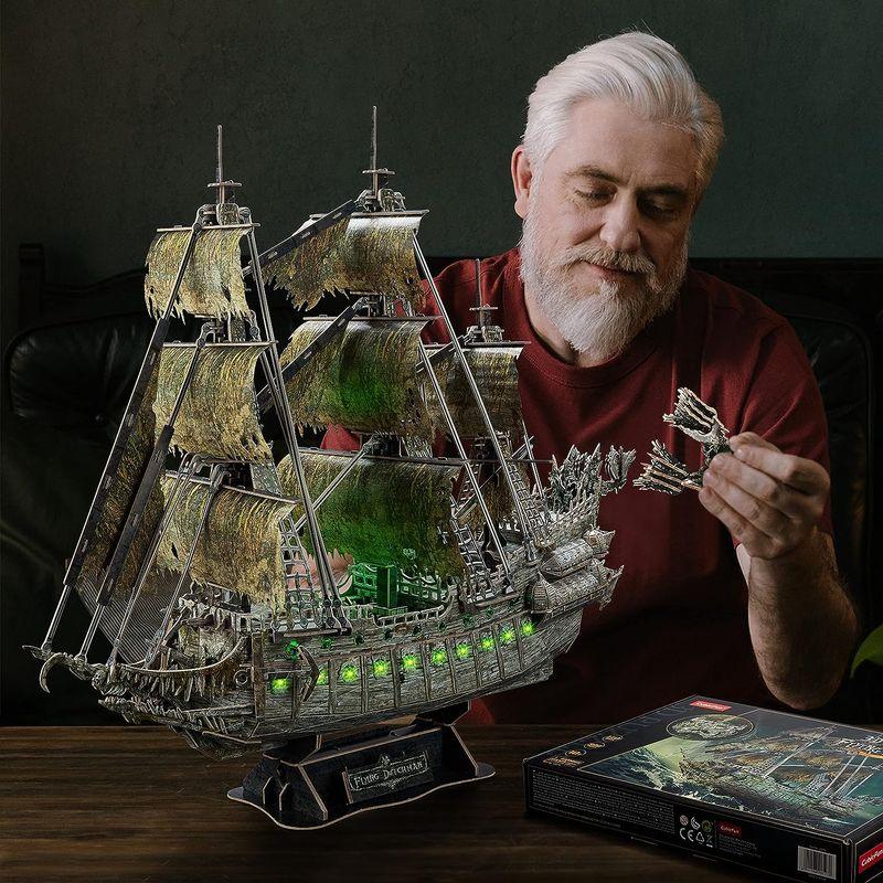 キュービックファン 立体パズル 工作キット 接着剤・工具 不要 フライングダッチマン号(LED付)L527h : 20230729065257-00887 : kumakumastore ...