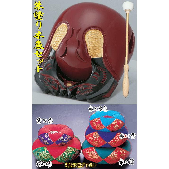 木魚セット 朱塗り 6.0寸 : 11103132 : 熊野古道仏壇センター - 通販 - Yahoo!ショッピング