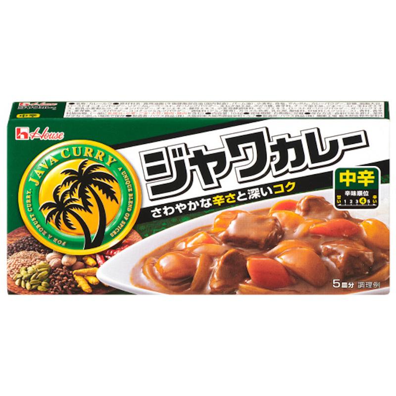 ハウス食品 【ハウス食品】ジャワカレー 5皿分 ＜中辛＞ 104g×10個 : くまの中谷商店 - 通販 - Yahoo!ショッピング