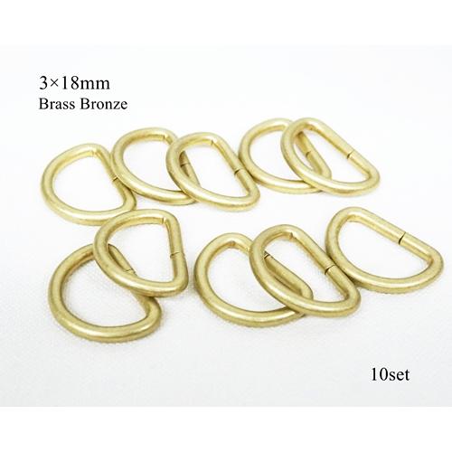 3×18mm Dカン 真鍮ブロンズ色 10個セット kume806-BB : kume806-bb : KUME WEBSTORE - 通販 - Yahoo!ショッピング