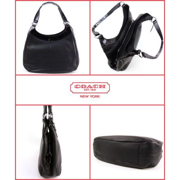 COACH コーチ ショルダーバッグ ソーホー レザー ラージ ホーボー F19250 SV/BK(ブラック) 送料無料 : co ...