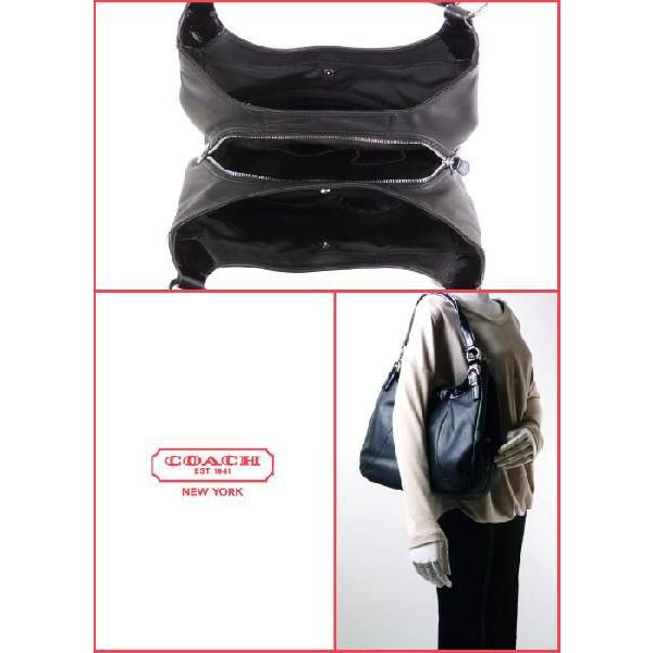 COACH コーチ ショルダーバッグ ソーホー レザー ラージ ホーボー F19250 SV/BK(ブラック) 送料無料 : co ...