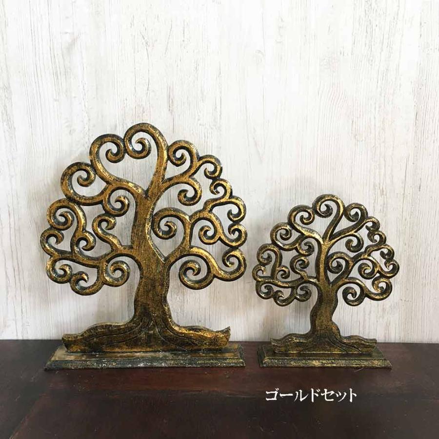 木製 ツリー 幸福の木 ウッド オブジェ 大小セット ホワイト 木製 ツリー 幸福の木 ウッド オブジェ 大小セット ホワイト