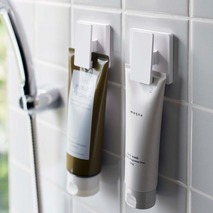 山崎実業 フィルムフック ワイドクリップ ミスト 2個組 MIST 5955 ホワイト 白 タオル 歯磨き粉 布巾 チューブホルダー 壁 壁面収納 浮かせる 収納 洗面所 : e-暮らしR ...