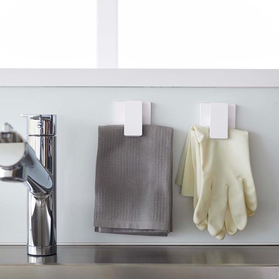 山崎実業 フィルムフック ワイドクリップ ミスト 2個組 MIST 5955 ホワイト 白 タオル 歯磨き粉 布巾 チューブホルダー 壁 壁面収納 浮かせる 収納 洗面所 : e-暮らしR ...