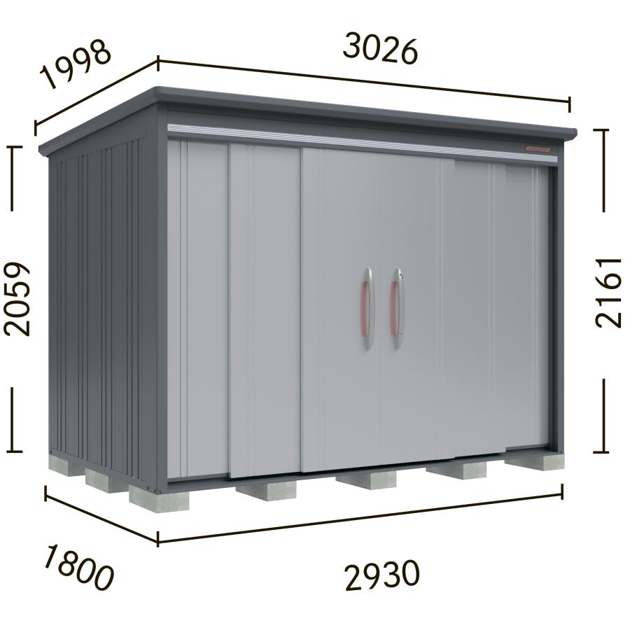 タクボ物置 BELOS B-2918 棚なし 一般型/標準屋根 収納 物置 屋外 【間口2930mm 奥行1800mm 高さ2161mm】 【配送のみ】 : くらしの収納館 - 通販 ...
