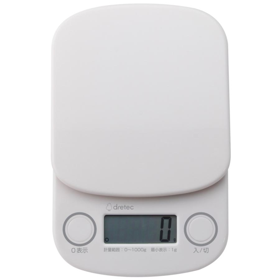 ドリテック （宅急便コンパクト）ドリテック デジタルスケール 1kg 計測単位1g KS-642R WT ホワイト : くらし壱番館 - 通販 - Yahoo!ショッピング