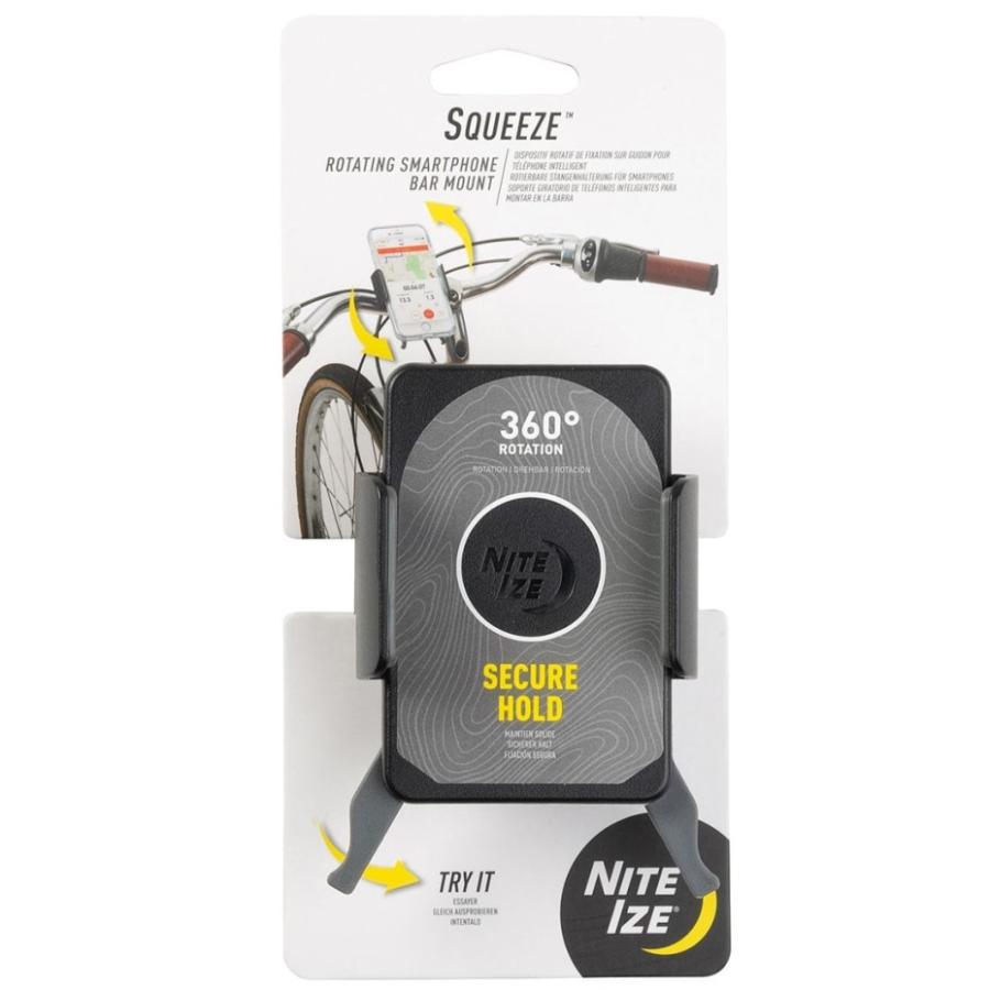 NITE IZE ナイトアイズ(NITEIZE) スクイーズ スマートフォンバーマウント NI59196 ブラック : くらし壱番館 - 通販 - Yahoo!ショッピング