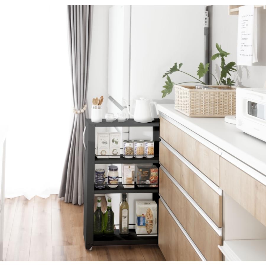 田窪工業所 トールワゴン 幅20cmロータイプ NWL-200K ブラック (代引き不可・配達時間指定不可・日祝日配達不可) : くらし壱番館 - 通販 - Yahoo!ショッピング