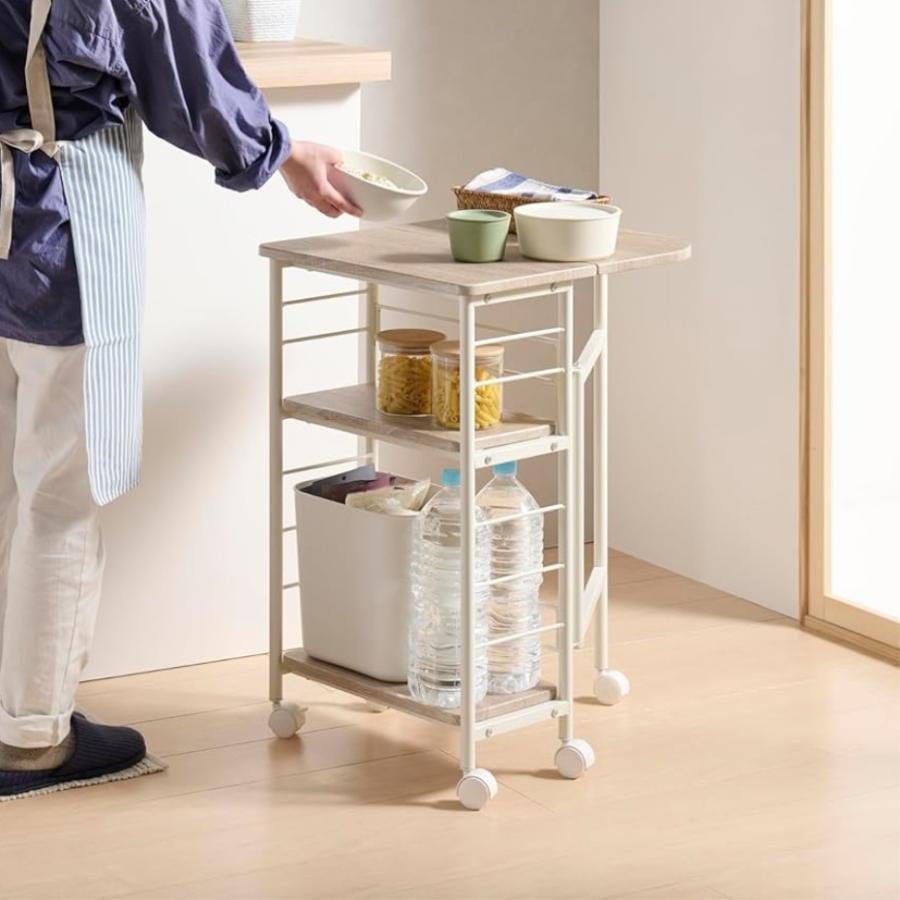 弘益 バタフライワゴン VBW-50 NA ナチュラル （幅50×奥行45×高さ70cm） : くらし壱番館 - 通販 - Yahoo!ショッピング