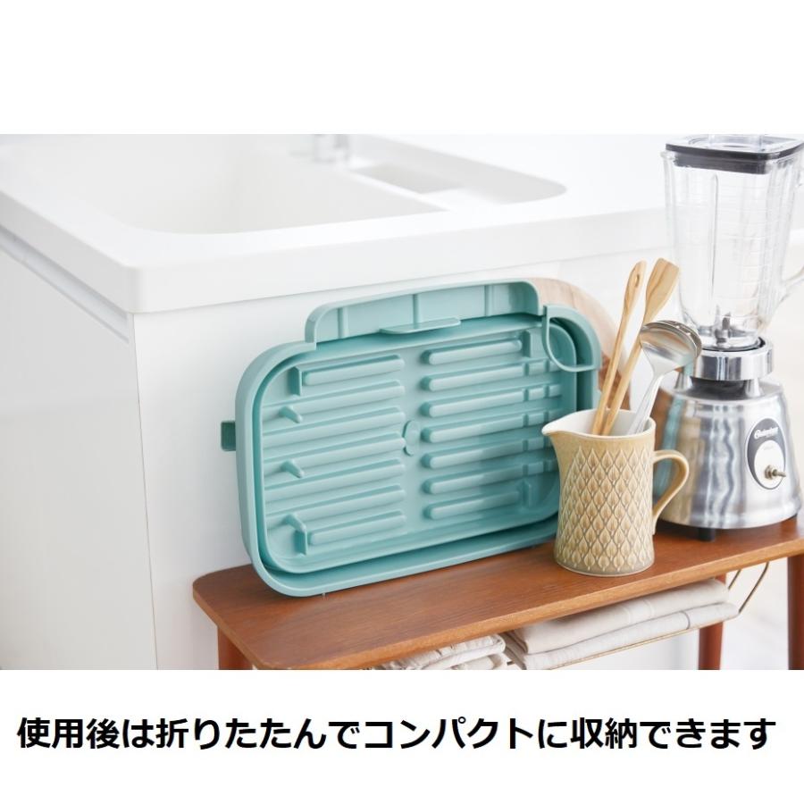 伊勢藤 ISETO おりたたみ水切りバスケット I-605 ミントグリーン (幅39.8×奥行27.6×高さ12.5cm 容量 6.8L) : くらし壱番館 - 通販 - Yahoo!ショッピング