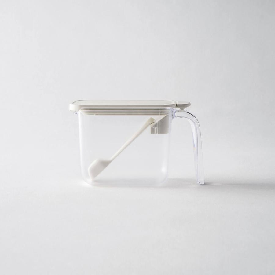 GOOD LOCK CONTAINER マーナ 調味料ポット K736 370mL スプーン付 すり切り板 シール付 ワンタッチ 調味料入れ パッキン 容器 仕分け 保存容器 : くらし快適 ...