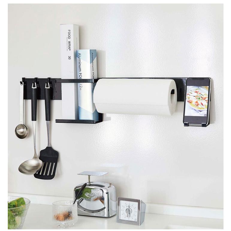 フィルムフック キッチンウォールバー タワー 山崎実業 tower 63cm ウォールバー 壁面収納 キッチン収納 ホワイト ブラック 5674 5675 :127-97633:くらし屋 ...