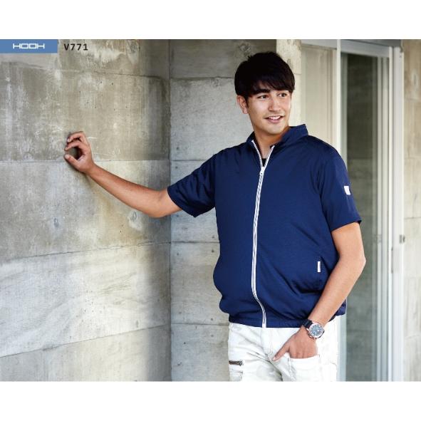 半袖ニットブルゾン V771 (服単品) S~4L 村上被服 鳳皇 HOOH 快適ウェア ポリエステル100％ 冷感素材 撥水 吸汗 速乾 ウェアのみ : Pro Depot - 通販 ...