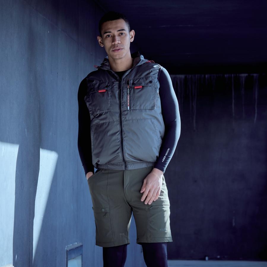 ミドルファンフードベスト V1129 (服単品) S~4L 村上被服 鳳皇 HOOH 快適ウェア 作業着 作業服 撥水 UVカット 消臭 裏チタンコーティング : Pro Depot - 通販 ...