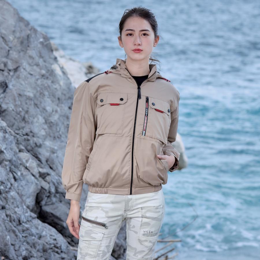 ミドルファン長袖フードジャケット V1122 (服単品) S~4L 村上被服 鳳皇 HOOH 快適ウェア 作業着 作業服 撥水 UVカット 消臭 裏チタンコーティング : Pro Depot ...