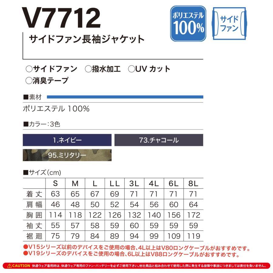 サイドファン長袖ジャケット V7712 (服単品) S~4L 村上被服 鳳皇 HOOH 快適ウェア 作業着 作業服 撥水 消臭 UVカット : Pro Depot - 通販 - Yahoo ...