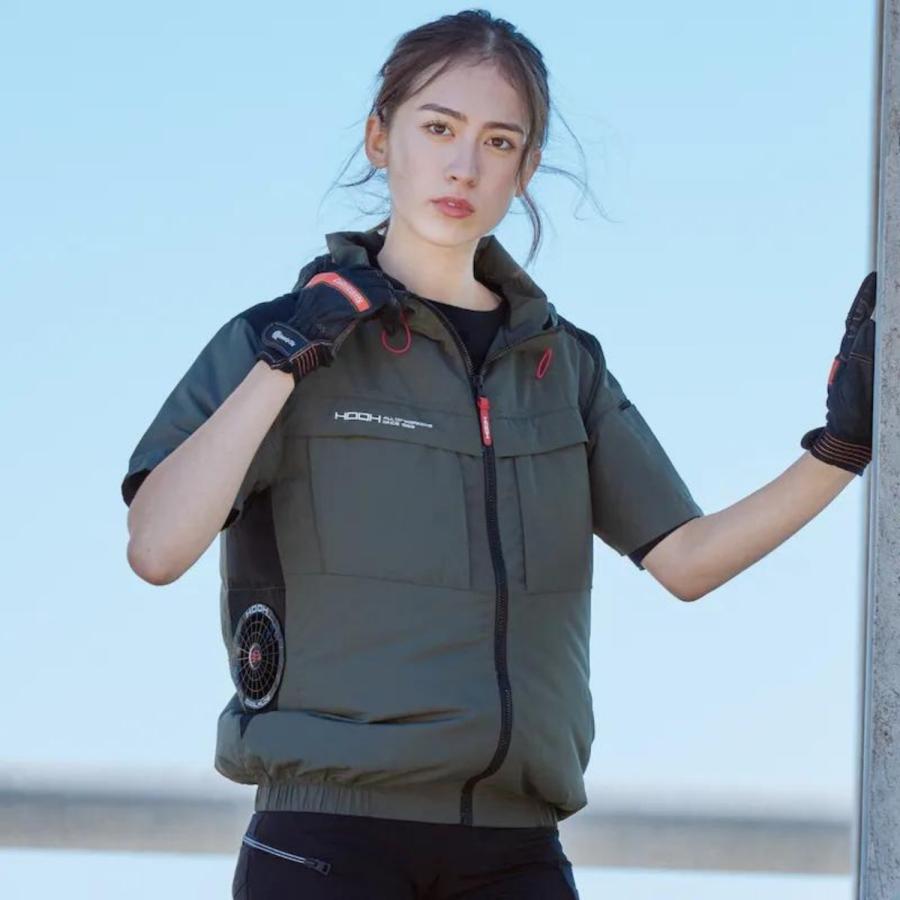 サイドファン半袖フードジャケット V8817 (服単品) S~4L 村上被服 鳳皇 HOOH 快適ウェア 作業着 作業服 制電 撥水 消臭 UVカット : Pro Depot - 通販 ...