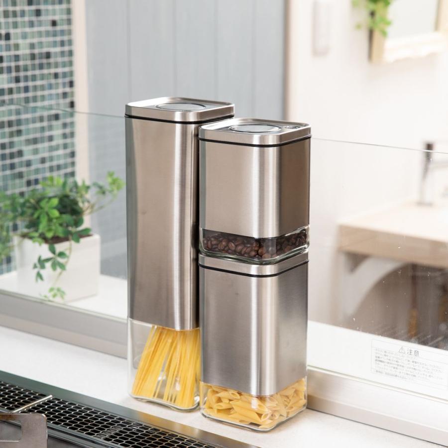 DULTON ダルトン キューブジャー ウィズ プレス リッドM K915-1285M 調味料入れ CUBE JAR WITH PRESS LID M ガラス容器 保存容器 キッチン用品 おし ...