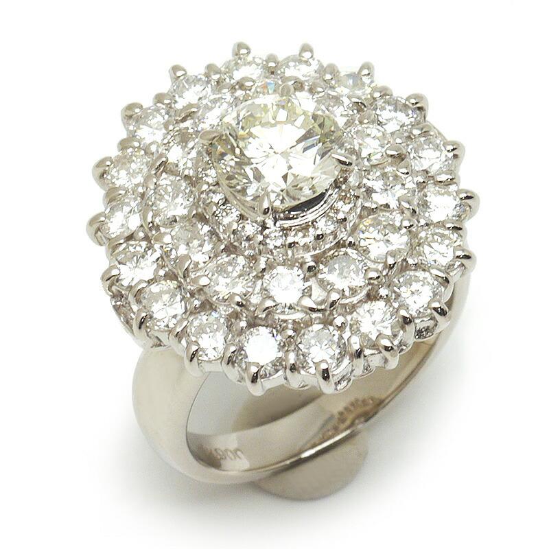 ダイヤモンドリング #14 約14号 PT900・ダイヤ1.27ct・2.78ct L-VS1-G NONE ソーティング付き : 質屋クラタセブン - 通販 - Yahoo!ショッピング