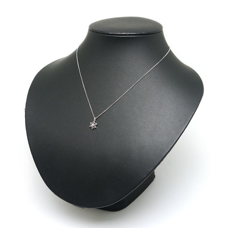 トレセンテ TRECENTI ダイヤネックレス K18WG・ダイヤモンド0.03ct フラワー 花 : 質屋クラタセブン - 通販 - Yahoo!ショッピング