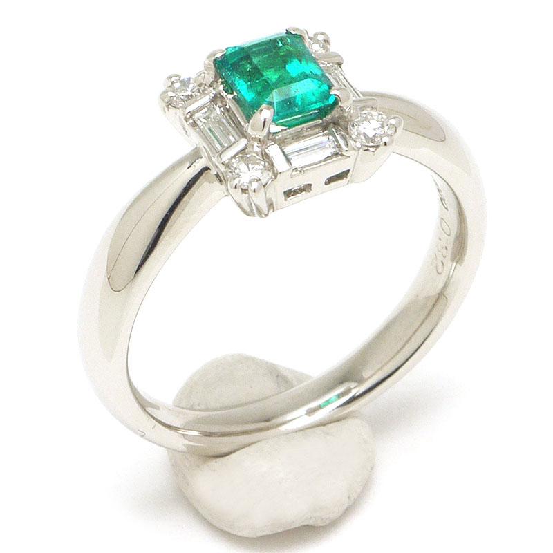 エメラルドダイヤモンドリング #15 約15号 Pt900・エメラルド0.61ct・ダイヤ0.32ct 指輪 ソーティング付き : 質屋クラタセブン - 通販 - Yahoo!ショッピング