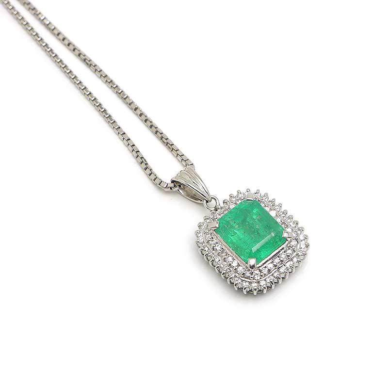 エメラルドダイヤモンドネックレス PT850・PT900・エメラルド1.95ct・ダイヤ0.33ct : 質屋クラタセブン - 通販 - Yahoo!ショッピング