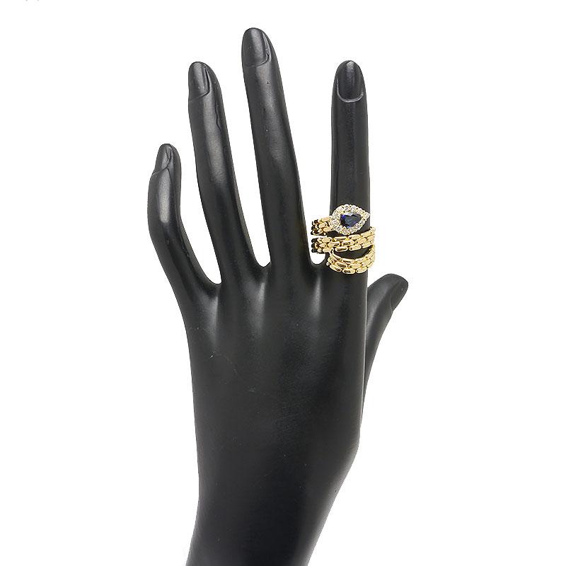 サファイアダイヤモンドリング 約13.5-14号 K18YG・サファイア0.81ct・ダイヤ0.49ct 伸縮性有り : 質屋クラタセブン - 通販 - Yahoo!ショッピング