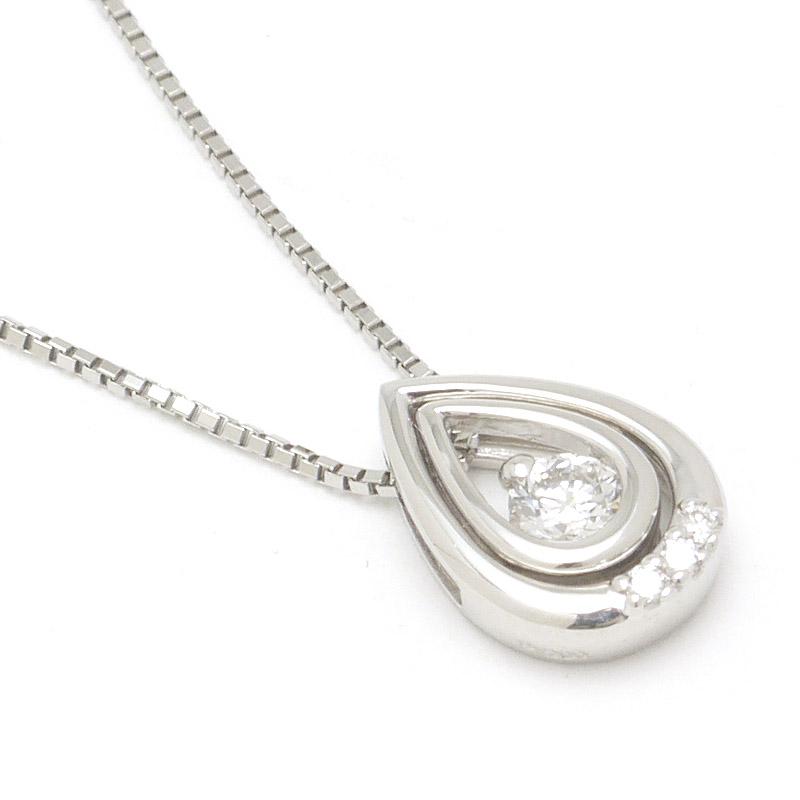ダイヤモンドネックレス PT900/850・ダイヤ0.16ct しずく ティアドロップ 雫型 : 質屋クラタセブン - 通販 - Yahoo!ショッピング