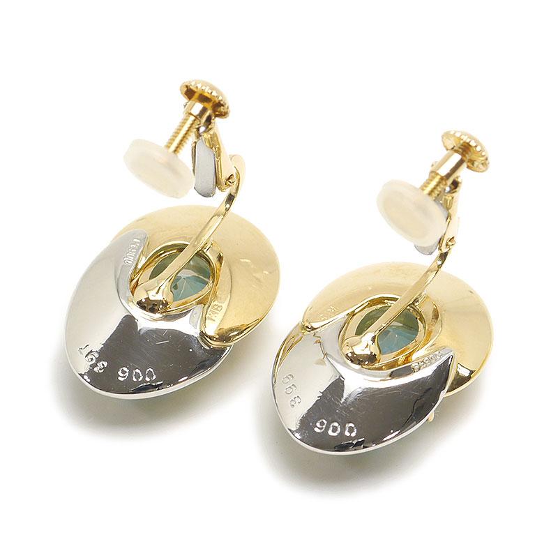 ブルートパーズイヤリング K18WG・PT900・トパーズ3.99/3.97ct・ダイヤ0.06/0.06ct ネジバネ式 : 質屋クラタセブン - 通販 - Yahoo!ショッピング