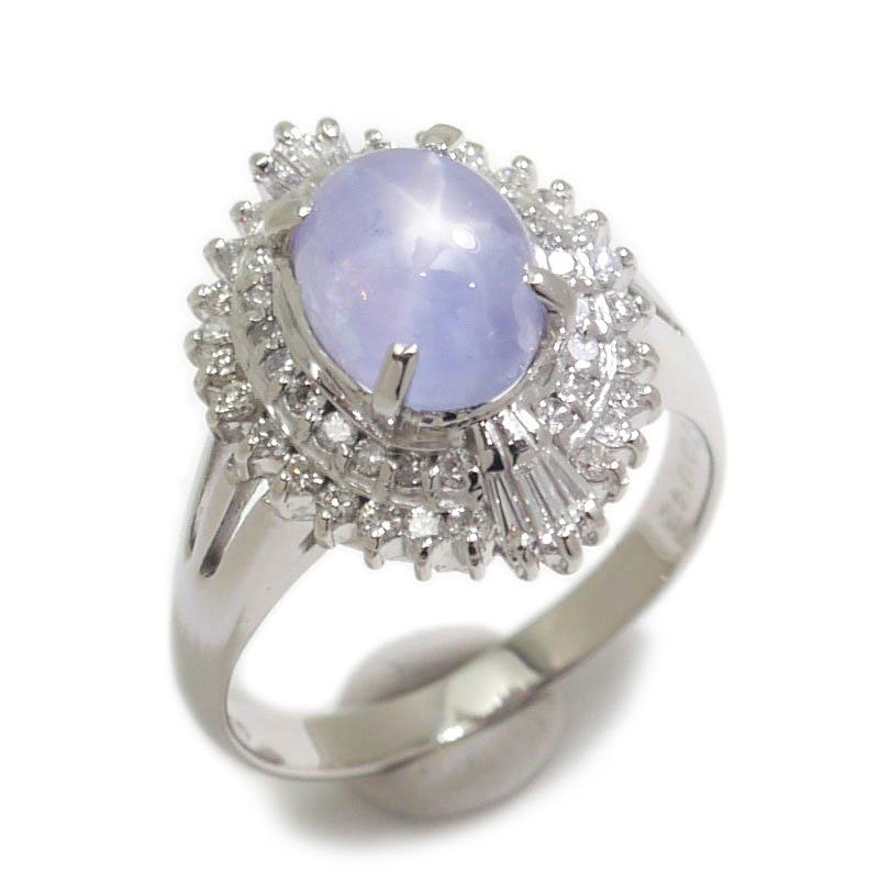 スターサファイアリング #10 約10号 PT900・サファイア3.37ct・ダイヤ0.42ct : 質屋クラタセブン - 通販 - Yahoo!ショッピング
