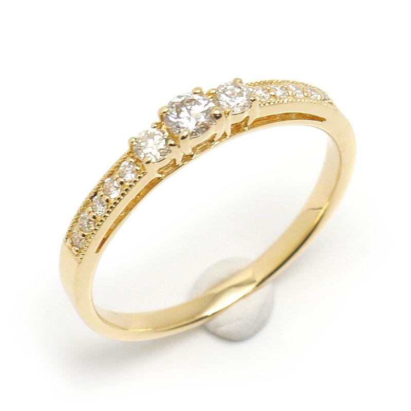 ブランド登録なし ダイヤモンドリング 約15号 K18YG・ダイヤ0.30ct ミル打ち 細身 : 質屋クラタセブン - 通販 - Yahoo!ショッピング
