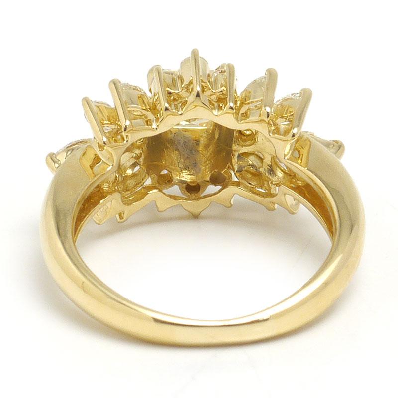 ダイヤモンドリング 約8号 K18YG・ダイヤ0.396ct・0.61ct : 質屋クラタセブン - 通販 - Yahoo!ショッピング