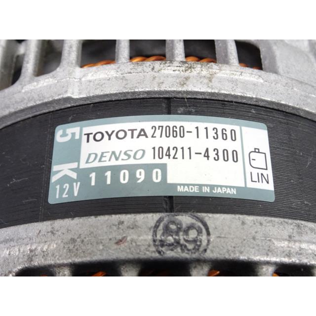 ハイエース QDF-GDH211K ダイナモ オルタネーター 070 デンソー 27060-11360 6型 1GD-FTV 24067km ...