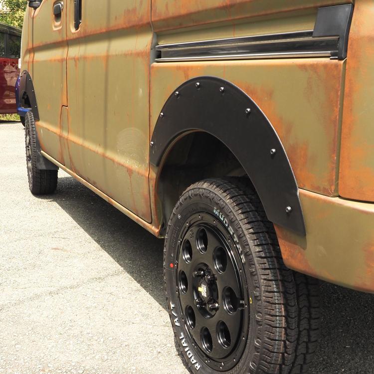 エブリィワゴン da17w パーツ オーバーフェンダー キット エブリィバン da17v オーバー フェンダー トリム カバー エアロパーツ ...