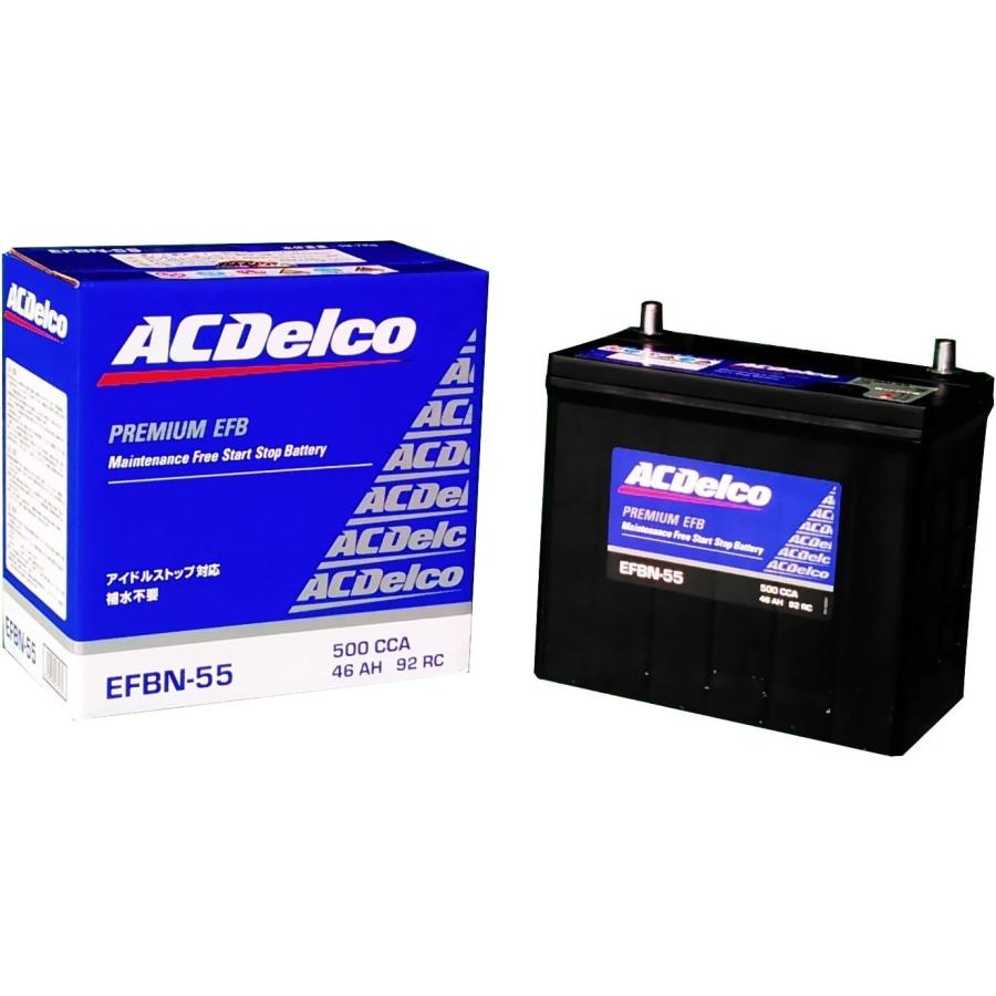 ACDelco EFBN-55 ACデルコ エーシーデルコ アイドリングストップ車対応 EFBバッテリー EFBN55 N-55 : くるま ...