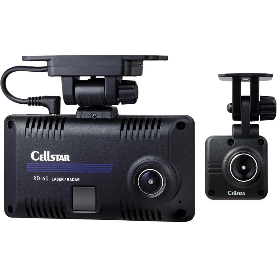 CELLSTAR セルスター ドライブレコーダー セーフティーレーダー 前後2カメラ RD-60＋GDO45 200万画素 2.4インチ レーダー受信対応 GPSデータ更新無料 日本製 3年 ...