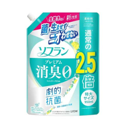 ソフラン プレミアム消臭 柔軟剤 フレッシュグリーンアロマ 詰替用 特大 950mL×6個 : クスリのアオキ ヤフー店 - 通販 - Yahoo!ショッピング