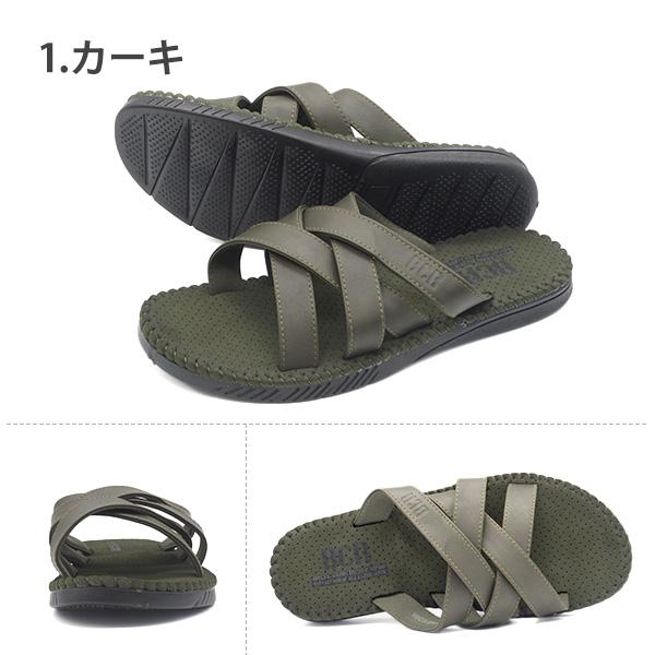 BCR サンダル メンズ 靴 黒 ブラック 茶 ダークブラウン 高反発 クッション性 通気性 蒸れない おしゃれ シンプル コンフォートサンダル ビーシーアール BC086 : 靴のニシムラ ...