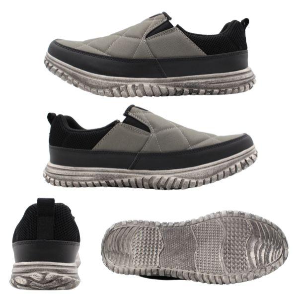 EDWIN エドウィン スニーカー スリッポン メンズ 靴 サンダル 黒 ブラック グレー 防水 雨 散歩 軽量 軽い 疲れない カジュアル キルティング EDM-638 : 靴のニシムラ ...