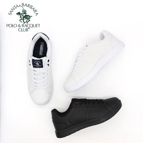 スニーカー レディース 40代 50代 白 黒 靴 軽量 軽い SANTA BARBARA POLO&RACQUET CLUB FKR ...
