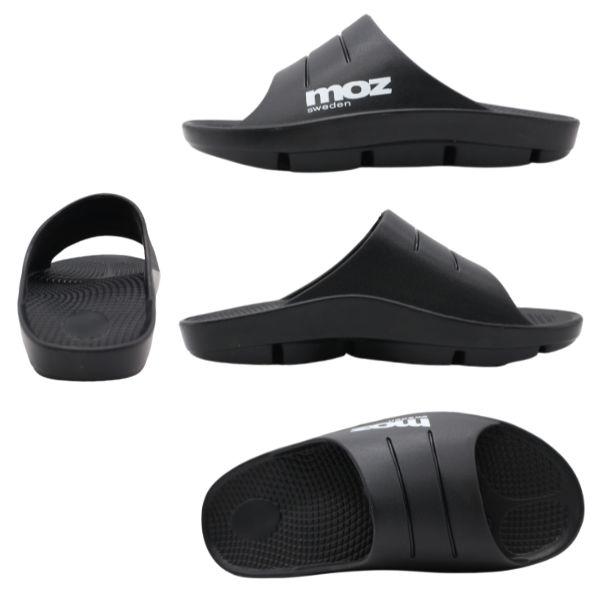 moz モズ サンダル メンズ 靴 リカバリーサンダル 黒 白 ブラック ホワイト 軽量 軽い シンプル クッション スリッパ オフィス 事務所 厚底 リハビリ 介護 MOZ 4816 : 靴 ...