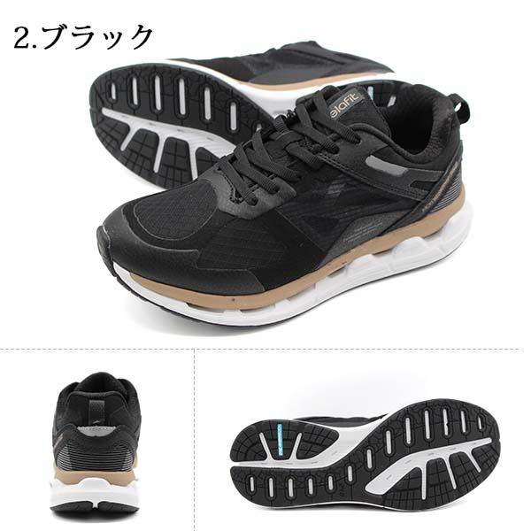 スニーカー レディース 靴 黒 ブラック 灰色 グレー 防水 軽量 軽い 通気性 蒸れない 反射材 4E 幅広 甲高 おしゃれ シンプル リラフィット relafit RF0120 : 靴の ...